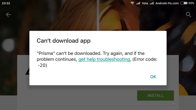 How to fix Google Play Store Error 20 | UnlockUnit