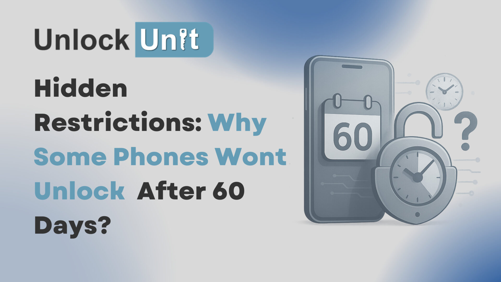 Why some phones wont unlock after 60 days, 60 unlock policy